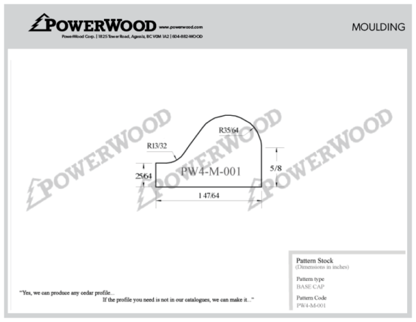 Custom Cedar Siding Patterns and Moulding | PowerWood Corp.
